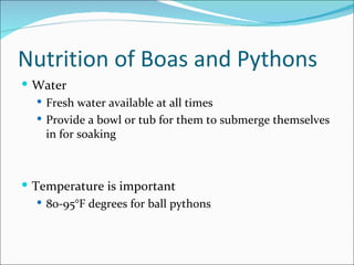 Avian & Snake Nutrition | PPT