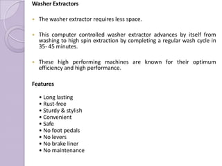 Session 11 washing machines | PPTX