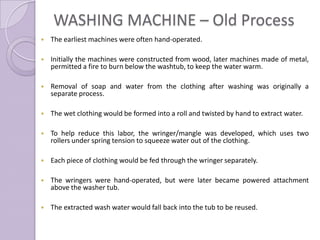 Session 11 washing machines | PPTX