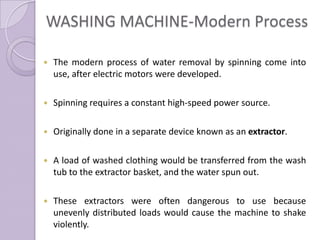 Session 11 washing machines | PPTX