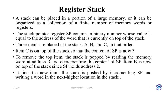 CS304PC:Computer Organization and Architecture Session 11 general ...