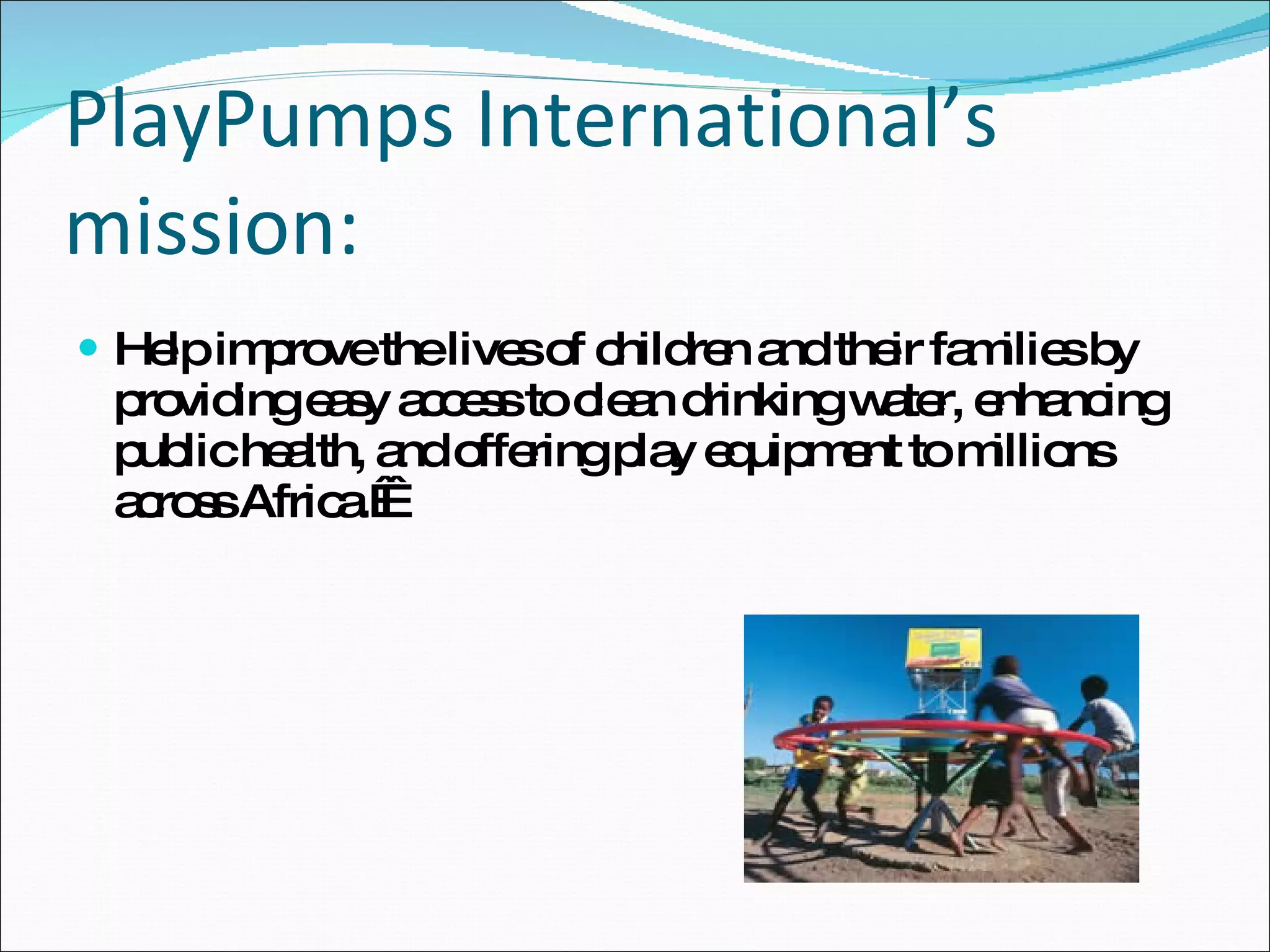 Session 11 Playpumps | PPT