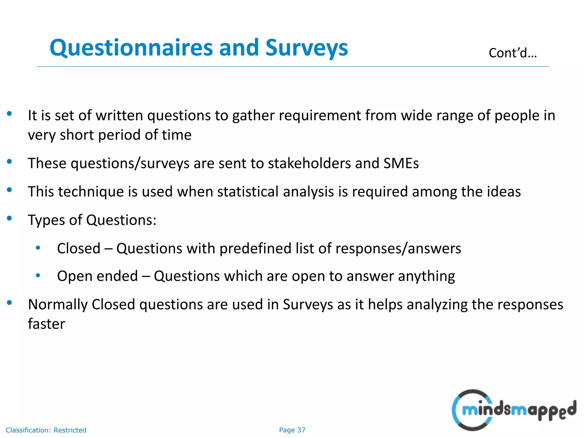 Requirement Elicitation Techniques | PPSX
