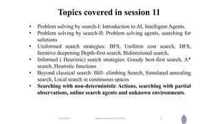 AI_Session 11: searching with Non-Deterministic Actions and partial ...