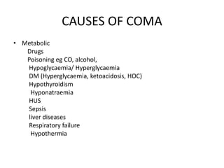 SESSION 12. COMA final.ppt | Brain and Nervous System Disorders ...
