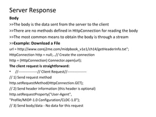 Session12 J2ME Generic Connection Framework | PPT