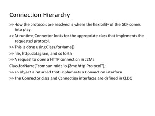 Session12 J2ME Generic Connection Framework | PPT