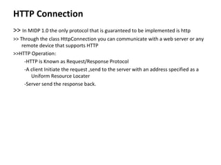 Session12 J2ME Generic Connection Framework | PPT