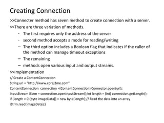 Session12 J2ME Generic Connection Framework | PPT