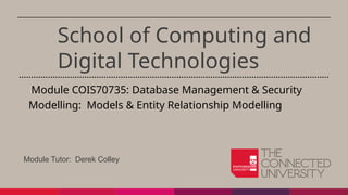 Database Management & Security Modelling | PPTX