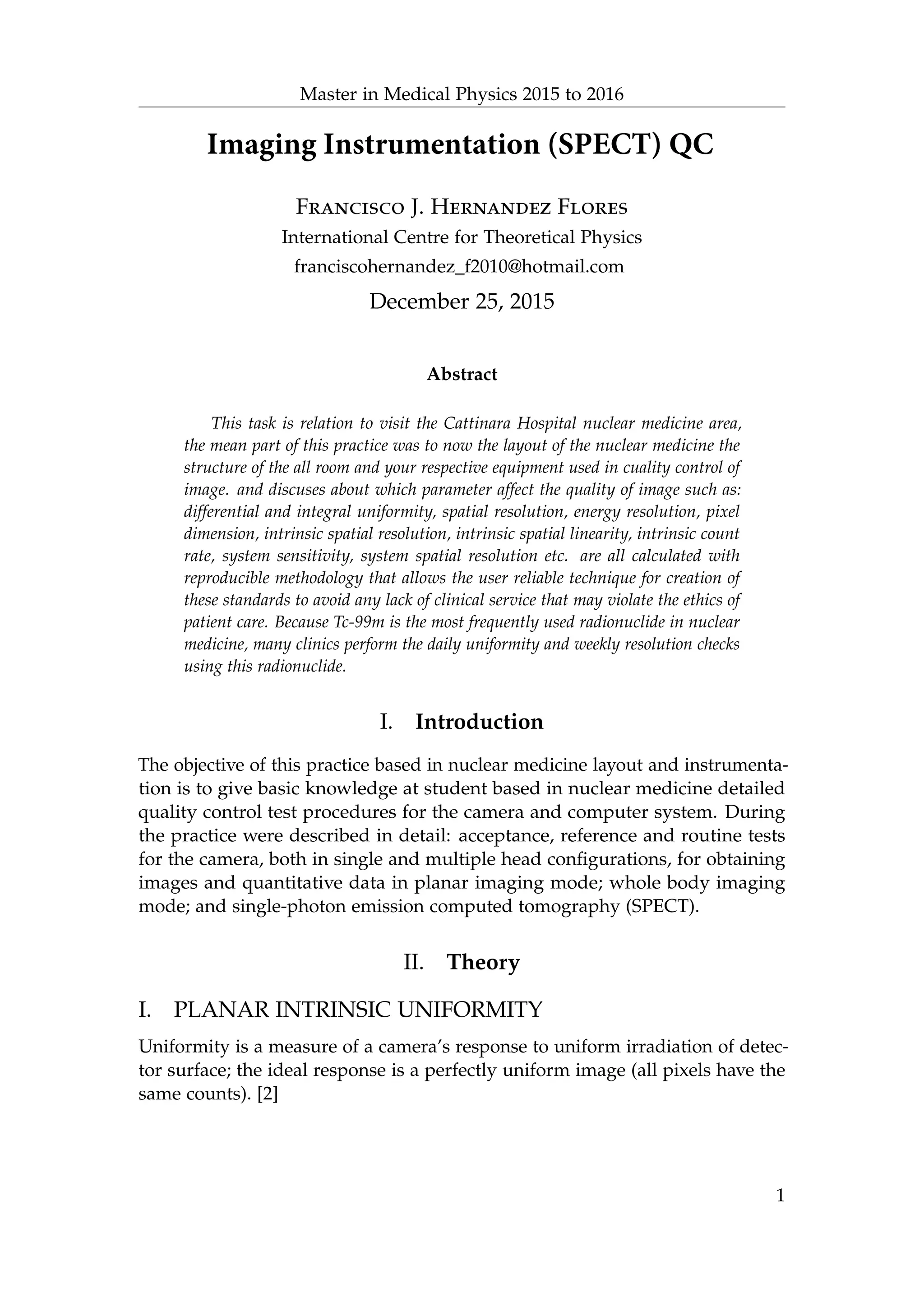 Session 12 imaging instrumentation (spect) qc | PDF