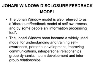 Session 12 johari_window | PPT
