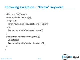 Exception Handling - Continued | PPT