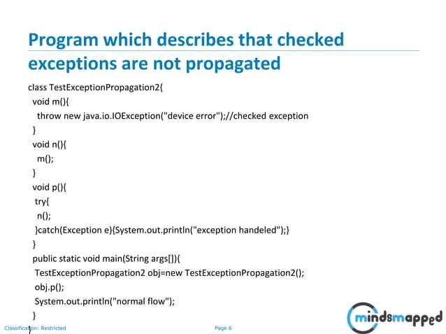 Exception Handling - Continued | PPT