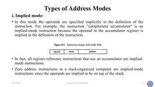 CS304PC:Computer Organization and Architecture Session 13 Addressing ...