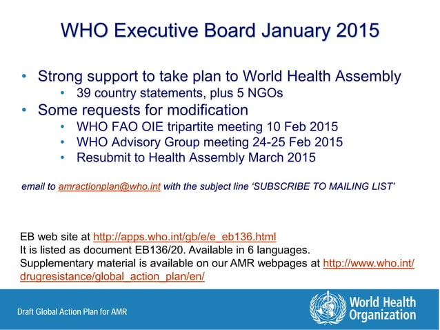 WHO Global Action Plan. Charles Penn (WHO) | PPT