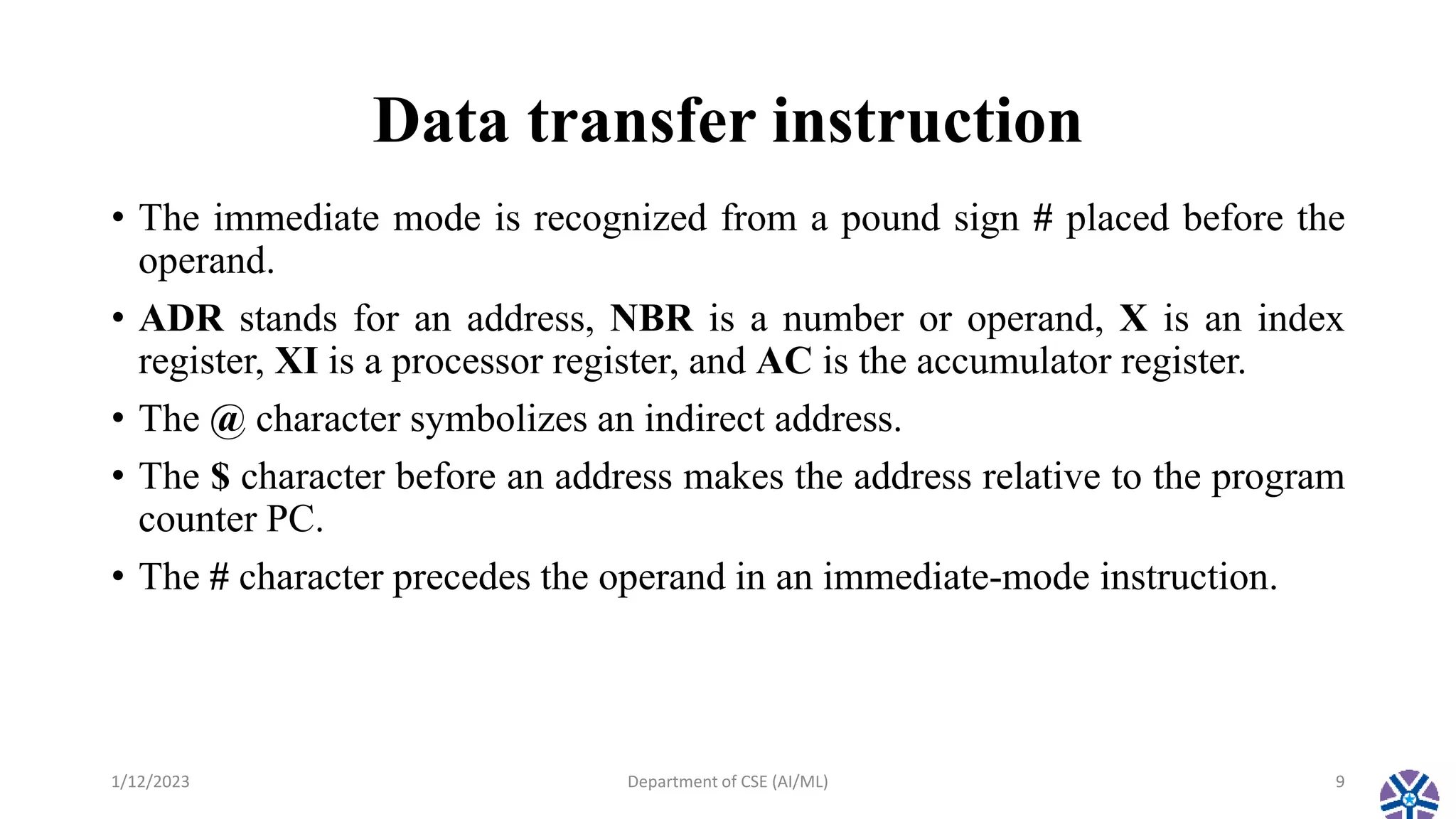 CS304PC:Computer Organization and Architecture Session 14 data transfer and manipulation .pptx