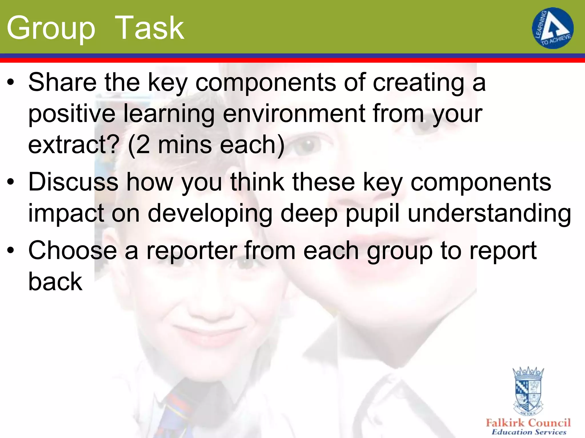 Session 14 Powerpoint creating a positive learning environment | PPTX