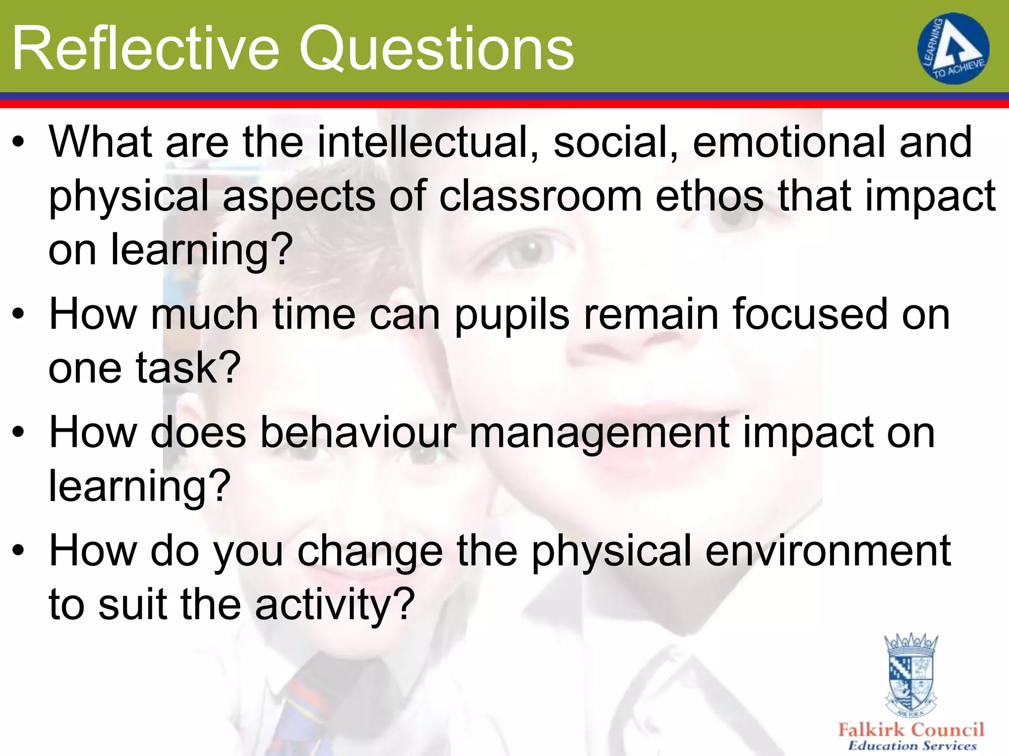 Session 14 Powerpoint creating a positive learning environment | PPT