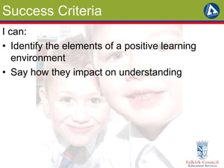 Session 14 Powerpoint creating a positive learning environment | PPT