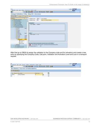 Session 14 validation_steps_sap | PDF