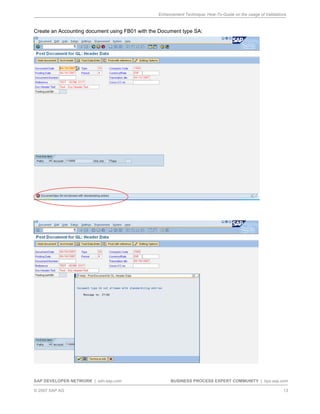 Session 14 validation_steps_sap | PDF