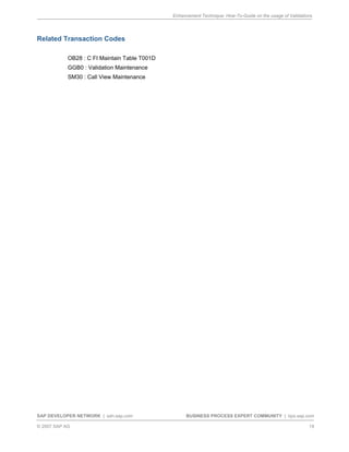 Session 14 validation_steps_sap | PDF