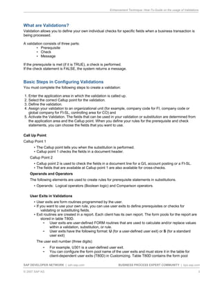 Session 14 validation_steps_sap | PDF