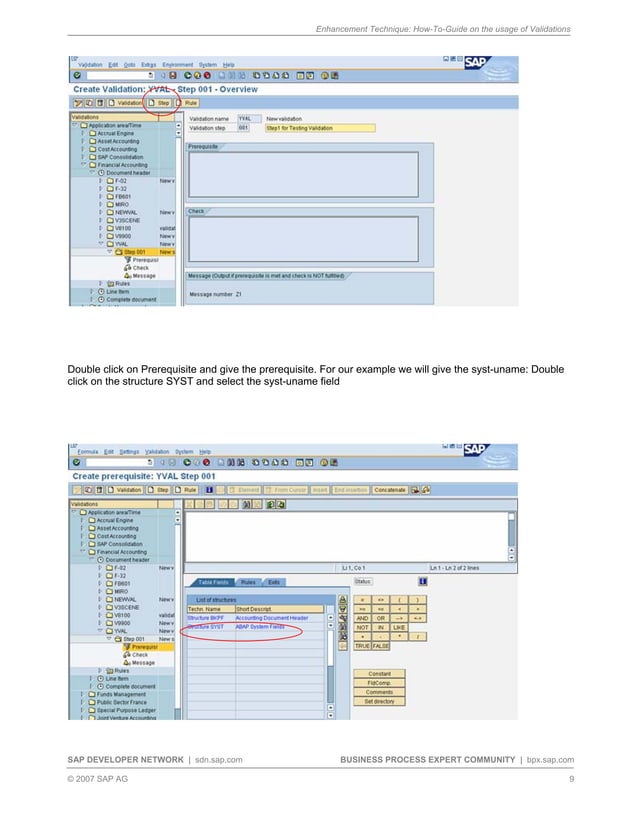 Session 14 validation_steps_sap | PDF