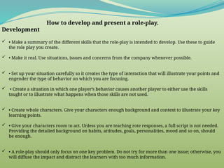 Role-playing while teaching in classroom (Instructions) | PPT