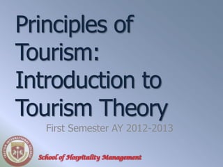 TSM/ TOURISM 101 session1 | PPT