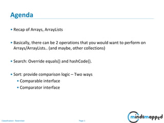 Collections - Sorting, Comparing Basics | PPSX | Programming Languages | Computing
