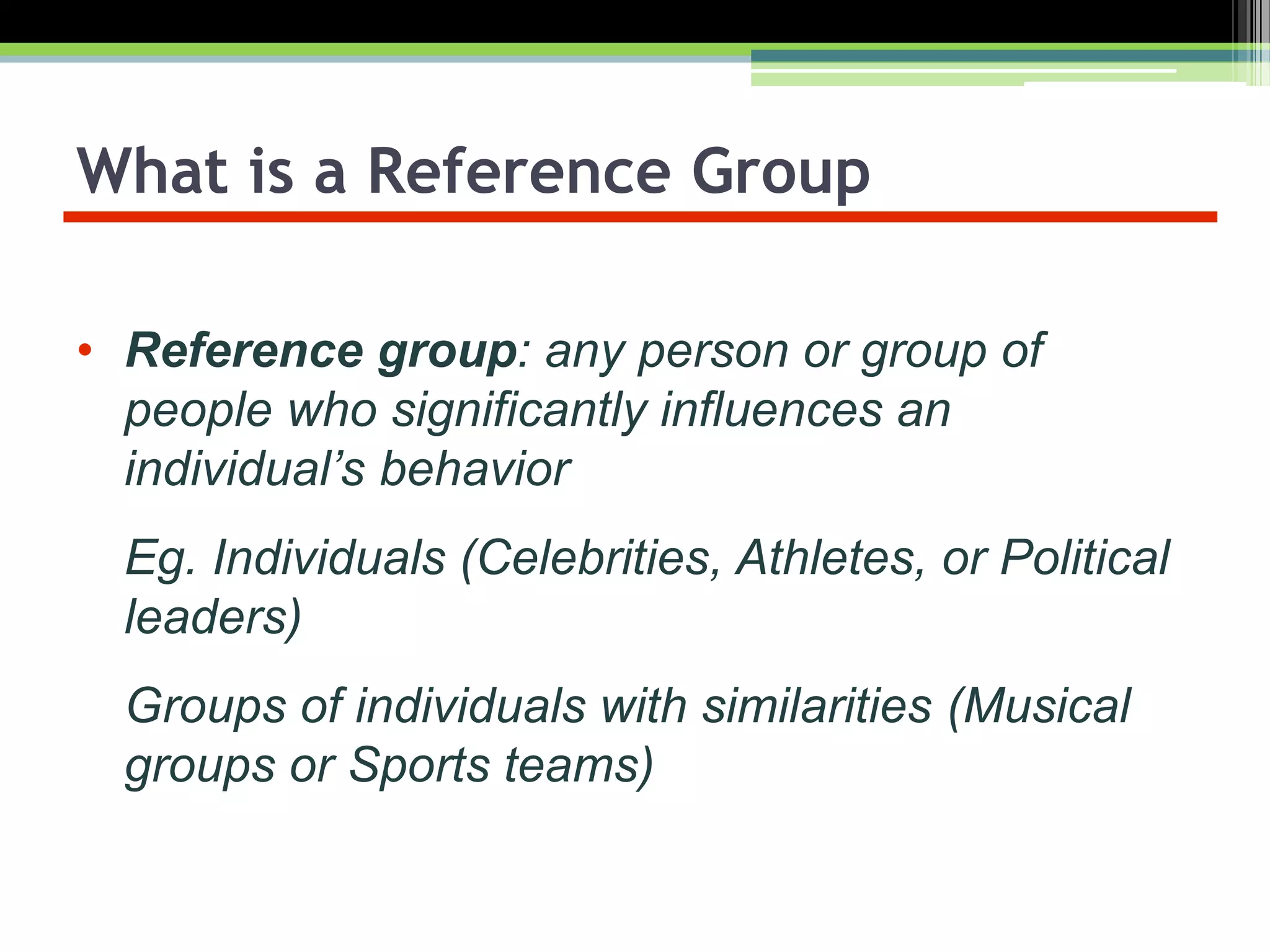 Reference Groups | PPTX
