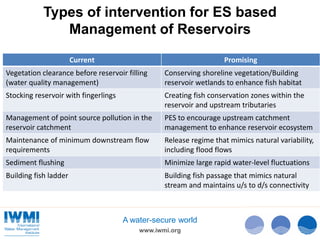 Ecosystem Based Management of Reservoirs | PDF