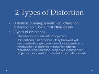 Session 1a o'connell cognitive distortions in the interview | PPTX