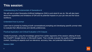 Session 1 AI literacy What is AI and how do we use it (Slide ...