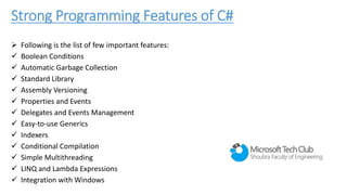 Session#1 csharp MTCS | PPTX | Programming Languages | Computing