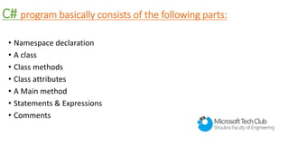 Session#1 csharp MTCS | PPTX | Programming Languages | Computing