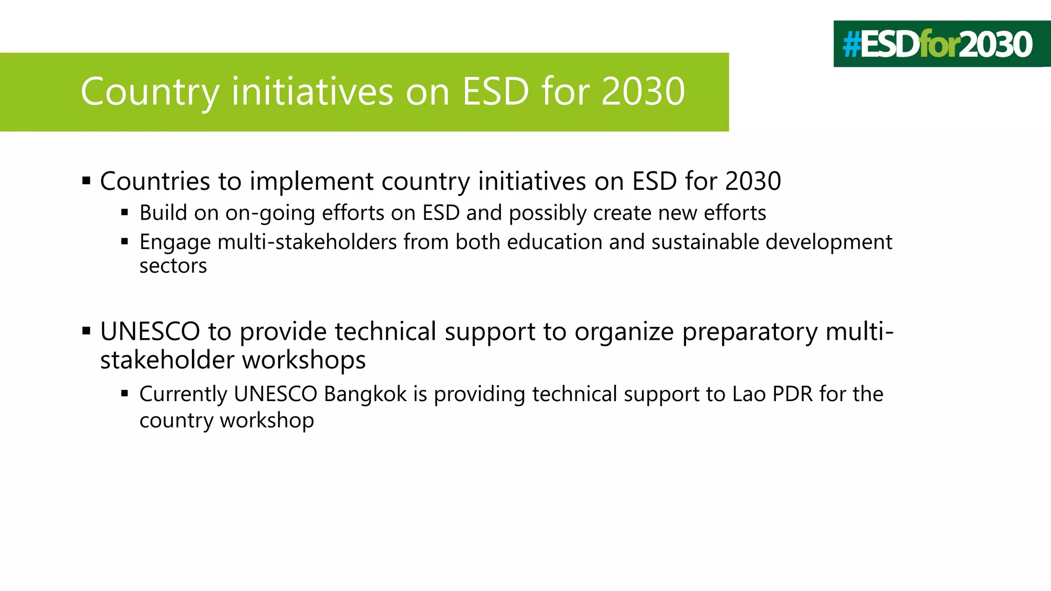 ESD for 2030: Roadmap and Examples in Asia and the Pacific | PDF