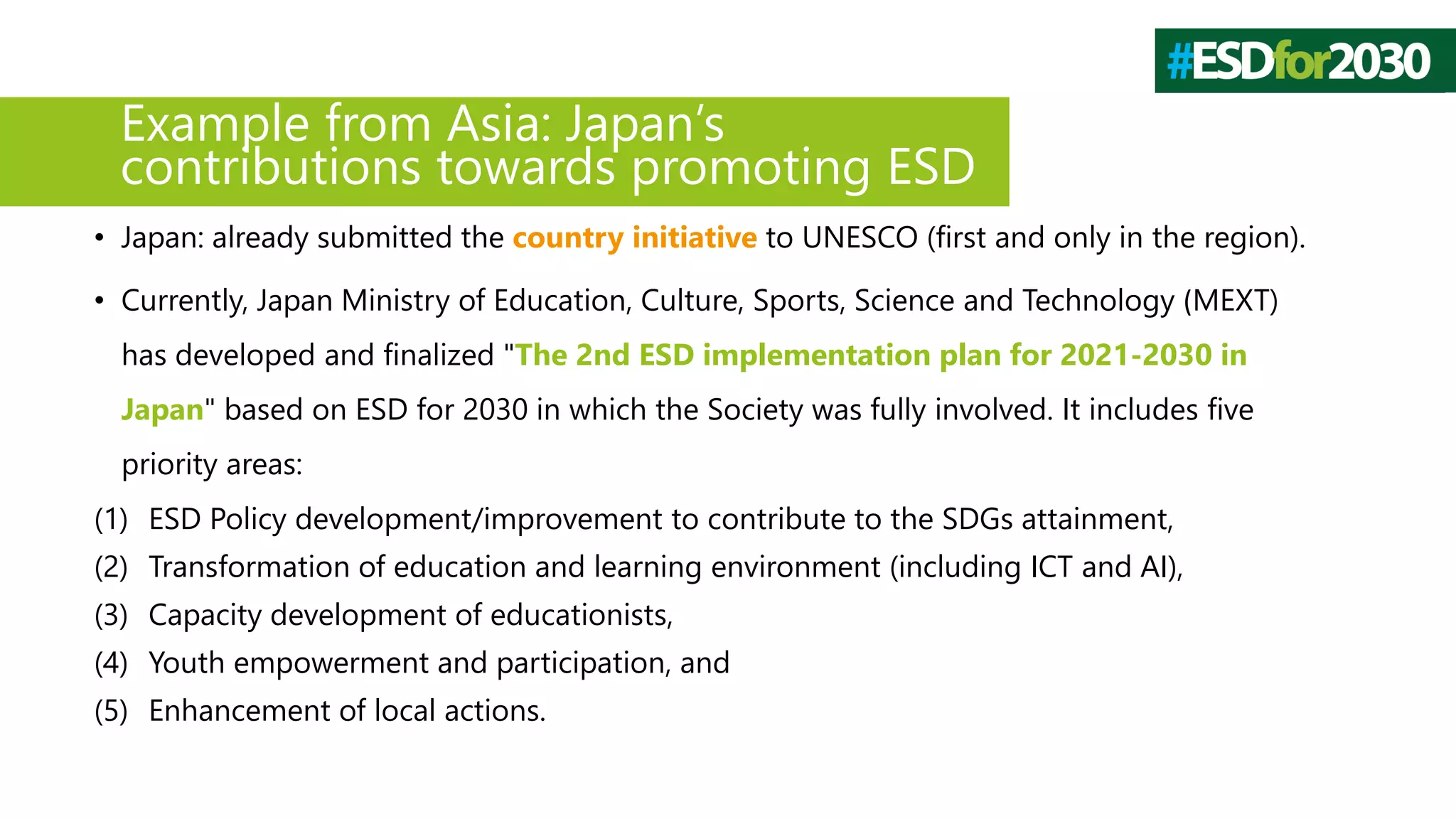 ESD for 2030: Roadmap and Examples in Asia and the Pacific | PDF