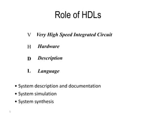 hardware description language power point presentation | PPTX