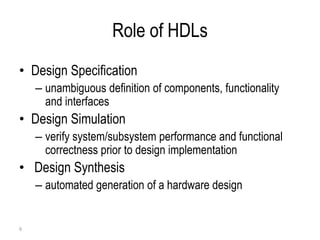 hardware description language power point presentation | PPTX