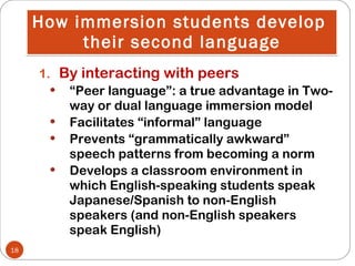 Session 1 How does my child learn Japanese/Spanish/English in immersion ...