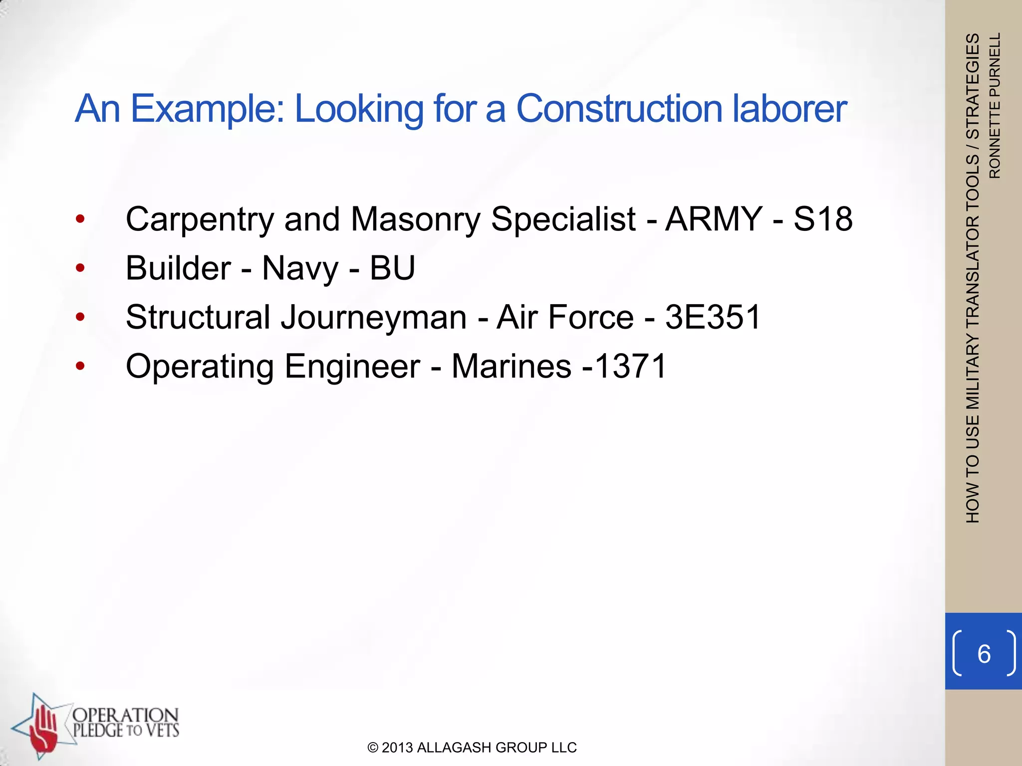 Session 1 - How to use military translator tools / strategies | PPTX