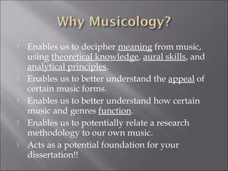 Introduction to Musicology Lecture | PPT