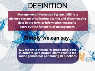 Session 1 introduction of management information system | PPTX