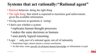 22PCOAM11 : Session 1 Introduction to AI and intelligent agents | PPT