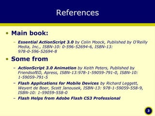 Actionscript 3 - Session 1 Introduction To As 3 | PPT | Web Development | Internet
