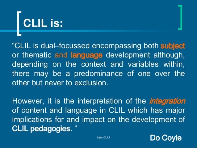 Let's CLIL! Definition.