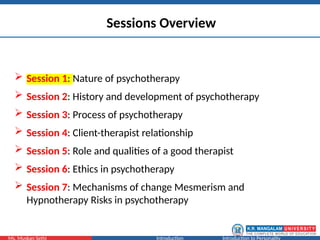Session 1 PI.pptx psychotherapy intervention | PPTX